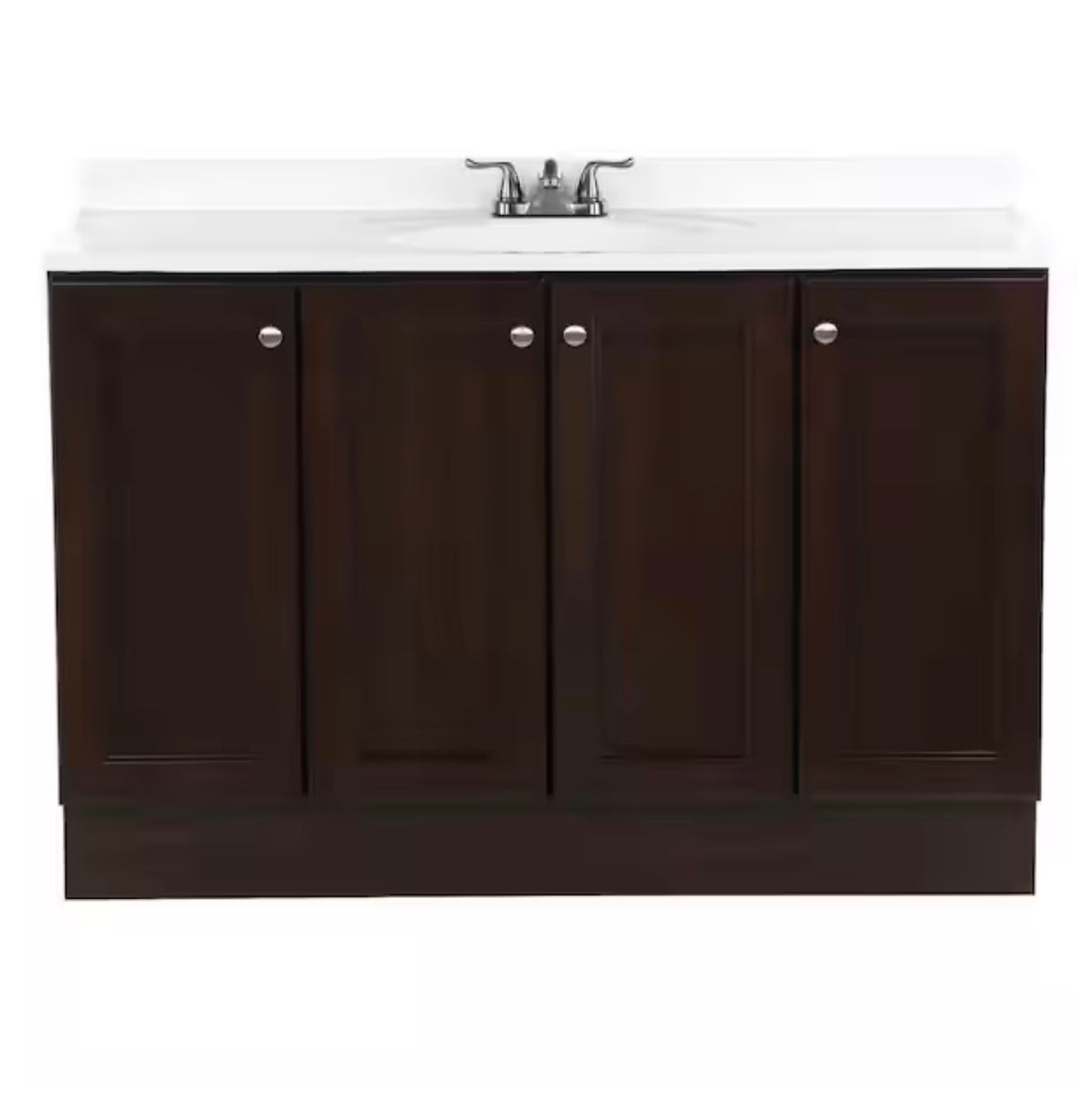 48x19 Glacier Bay Chestnut Vanity w/White Marble Top – store ...